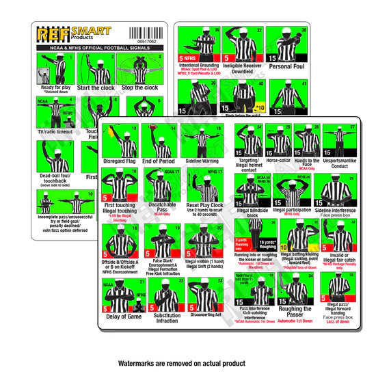 Ref Smart Color Plastic Football Signal Card – Officially Sports